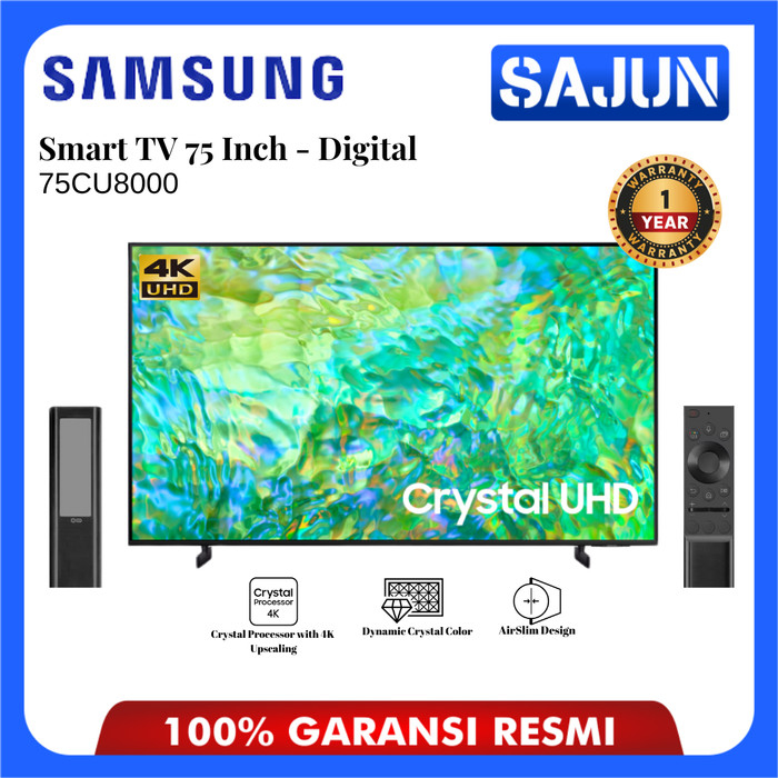 Jual Samsung Smart TV 75 Inch 75CU8000 CRYSTAL 4K UHD UA75CU8000KXXD ...