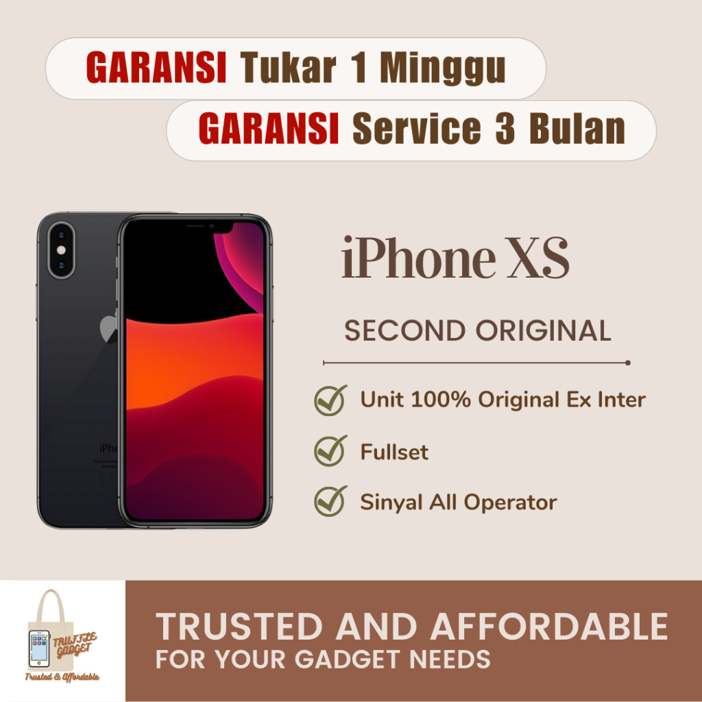 Jual iPhone XS Second Seken Bekas Original Fullset 64GB 256GB 512GB ...