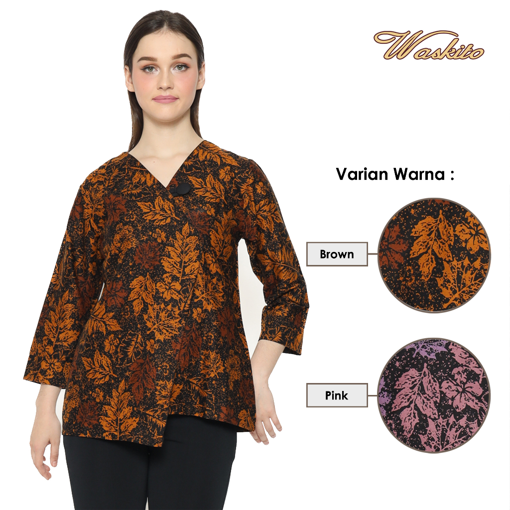 Jual Waskito Blouse/ Blus Batik Cewek Katun BL BK 101044 | Shopee Indonesia
