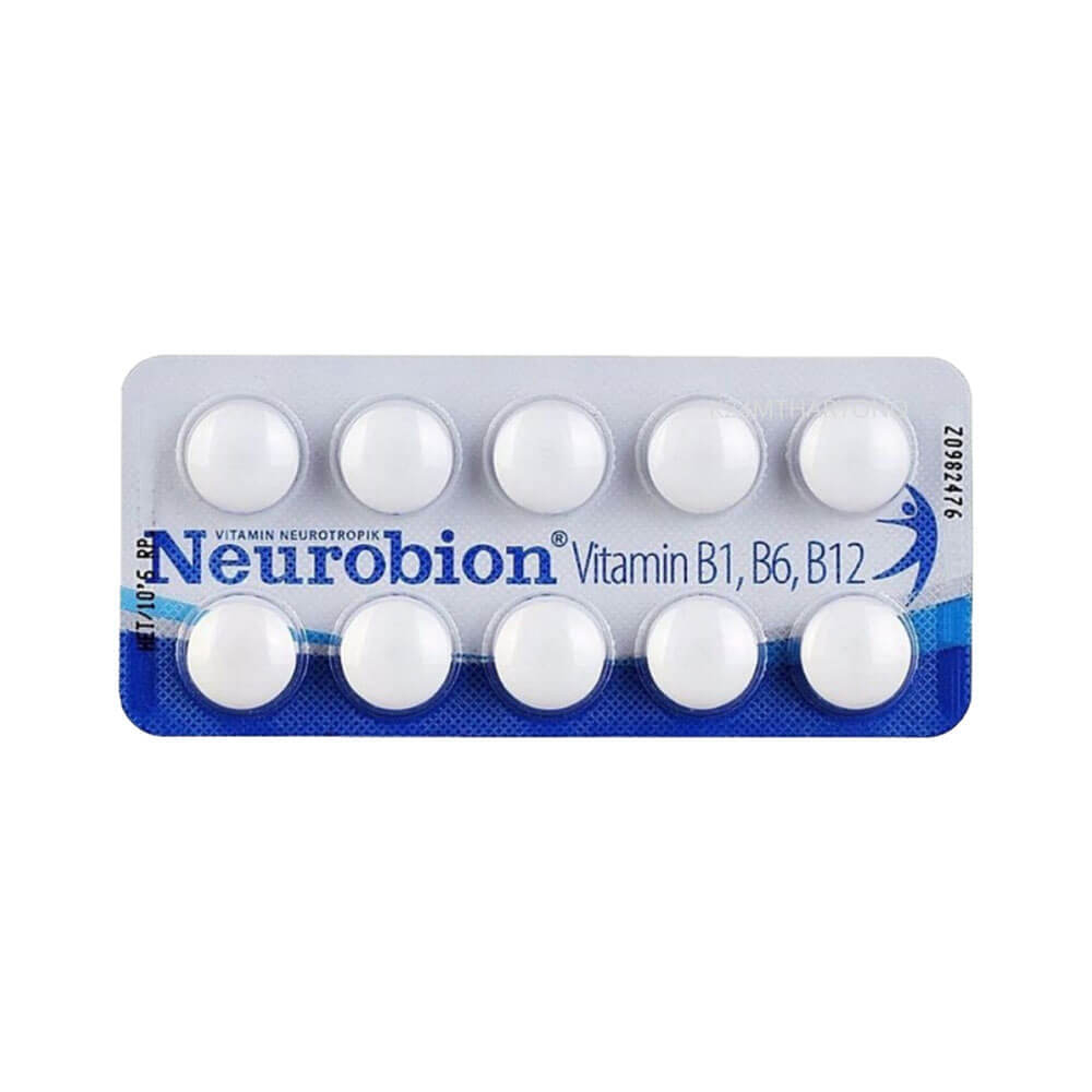 Jual Neurobion Strip 10's Tablet Merck ( Biru ) - Vitamin B1 B6 B12 ...
