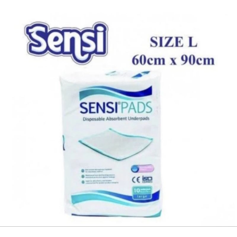 Jual Sensi Pads Disposable Absorbent Underpads 10 Pcs 60cmx90cm ...