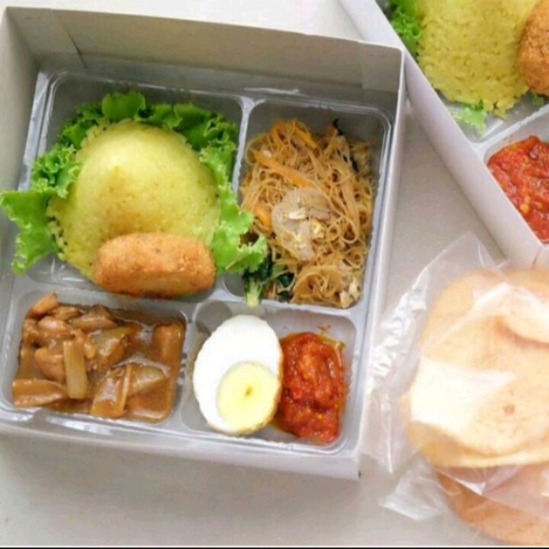 Jual KERDUS DOS DUS KOTAK Nasi Putih Polos UKURAN 18x18 tebal 310gsm ...