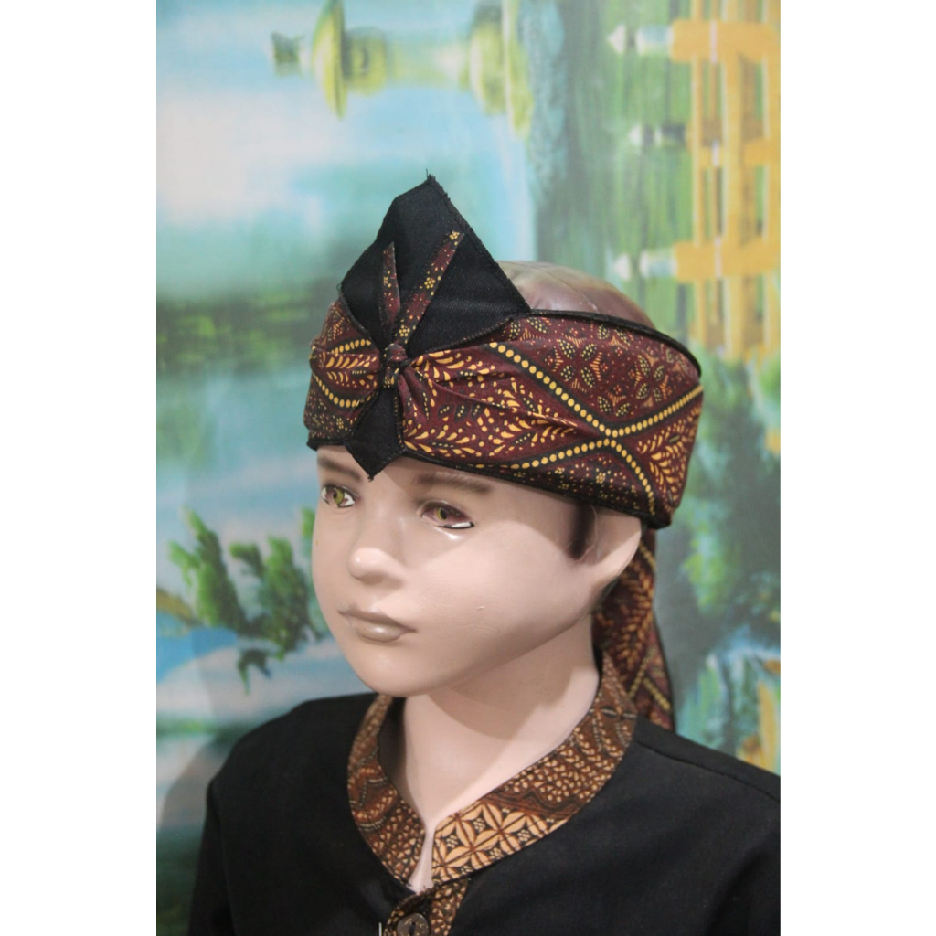 Jual iket kepala sunda jawa blangkon tradisional anak anak batik USIA 1-10 TAHUN atas bolong ...