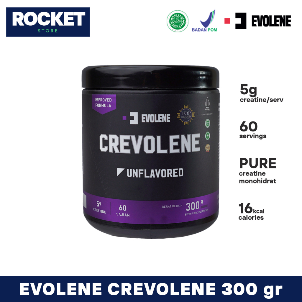 Jual Evolene Crevolene Creapure 300 gr - Suplemen Creatine Monohydrate ...