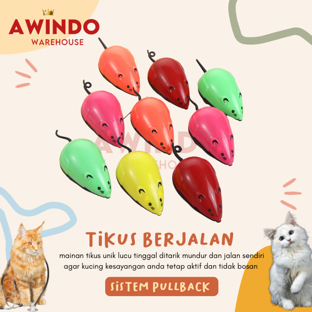 Jual TIKUS PULLBACK - Mainan Kucing Bentuk Kucing Roda Bisa Gerak ...
