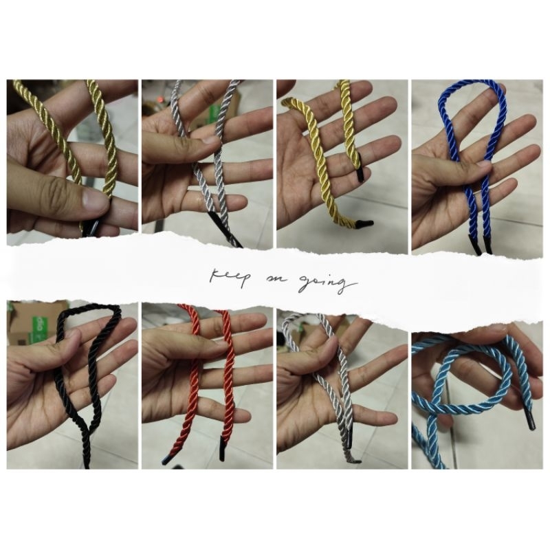 Jual 1pc Tali Kur 45cm clip end Tali Kur Hijau Tali Kur Gold Tali Kur ...