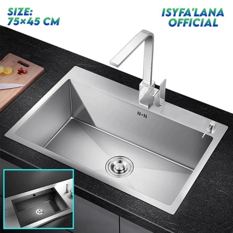 Jual Kitchen sink Oki stainless 7545 / bak cuci piring stainless ...