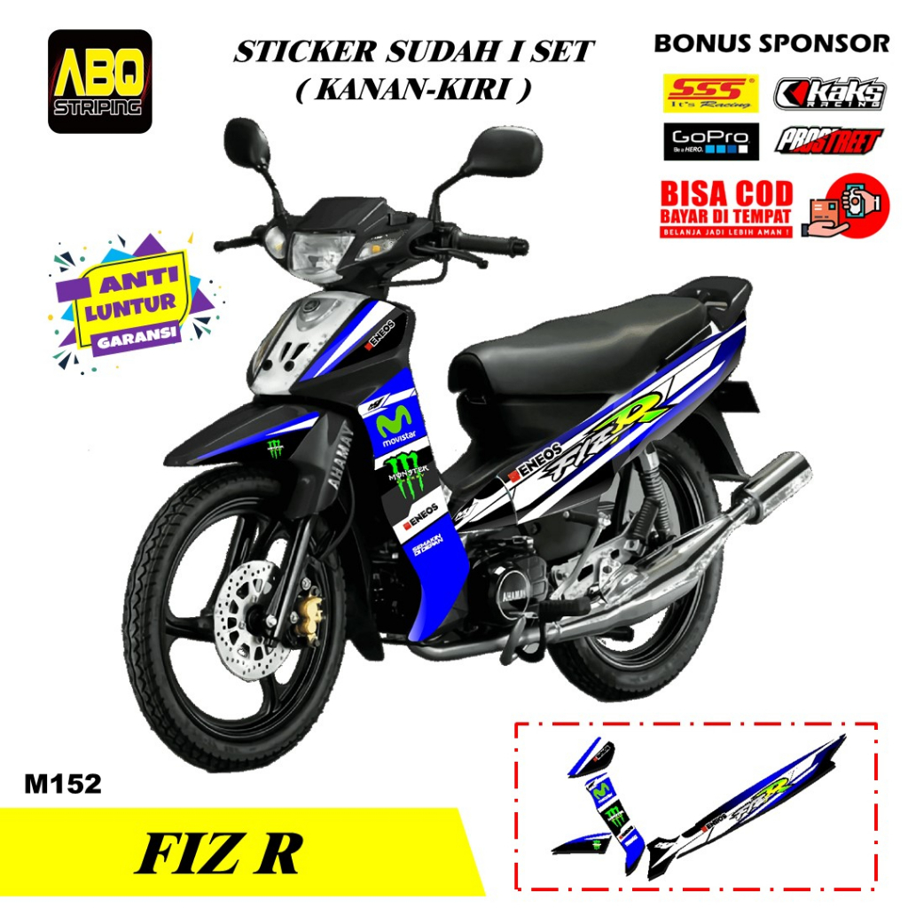 Jual Stiker Variasi Motor Yamaha Fiz R | Shopee Indonesia