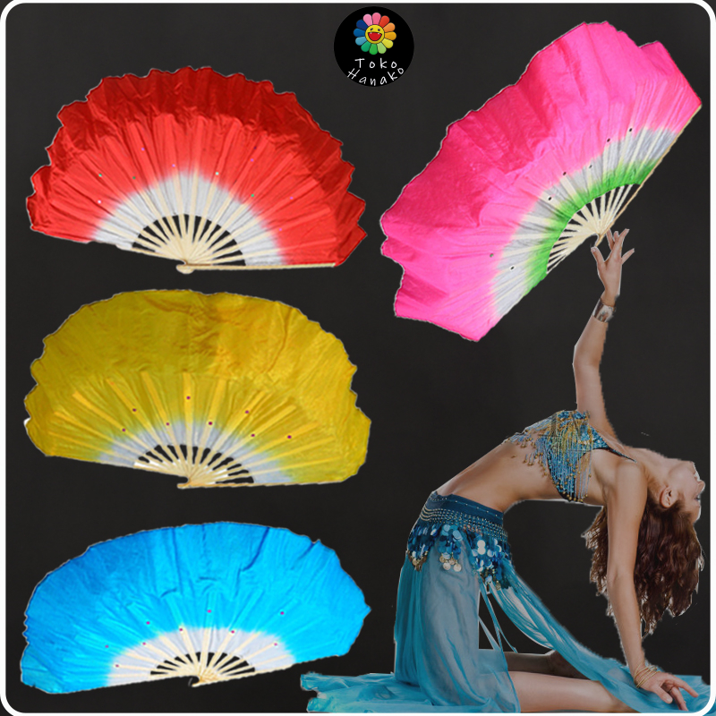 Jual Kipas Menari/sutra warna-warni untuk tari perut/Kipas Rumbai/Kipas ...