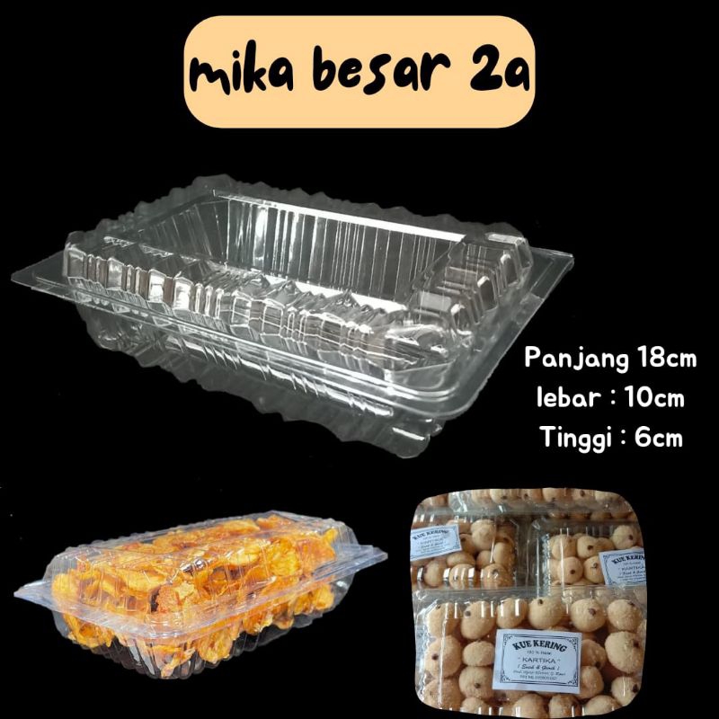 Jual mika plastik 2A / plastik mika kue ukuran 2A / mika kotak makanan ...