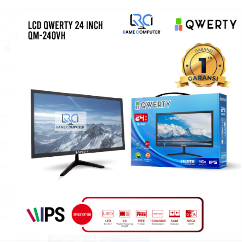 Jual MONITOR QWERTY 24 Inch - QM-24VH 24 | Shopee Indonesia