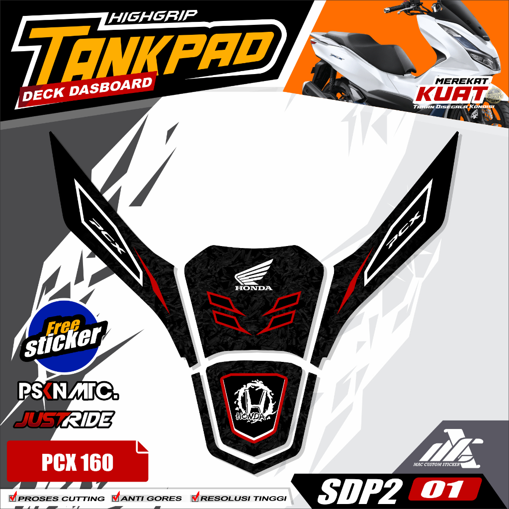 Jual STIKER PELINDUNG DASHBOARD PCX 160 / TANKPAD BODY PROTECTOR DECKPAD PCX 160 / SDP2 01 ...