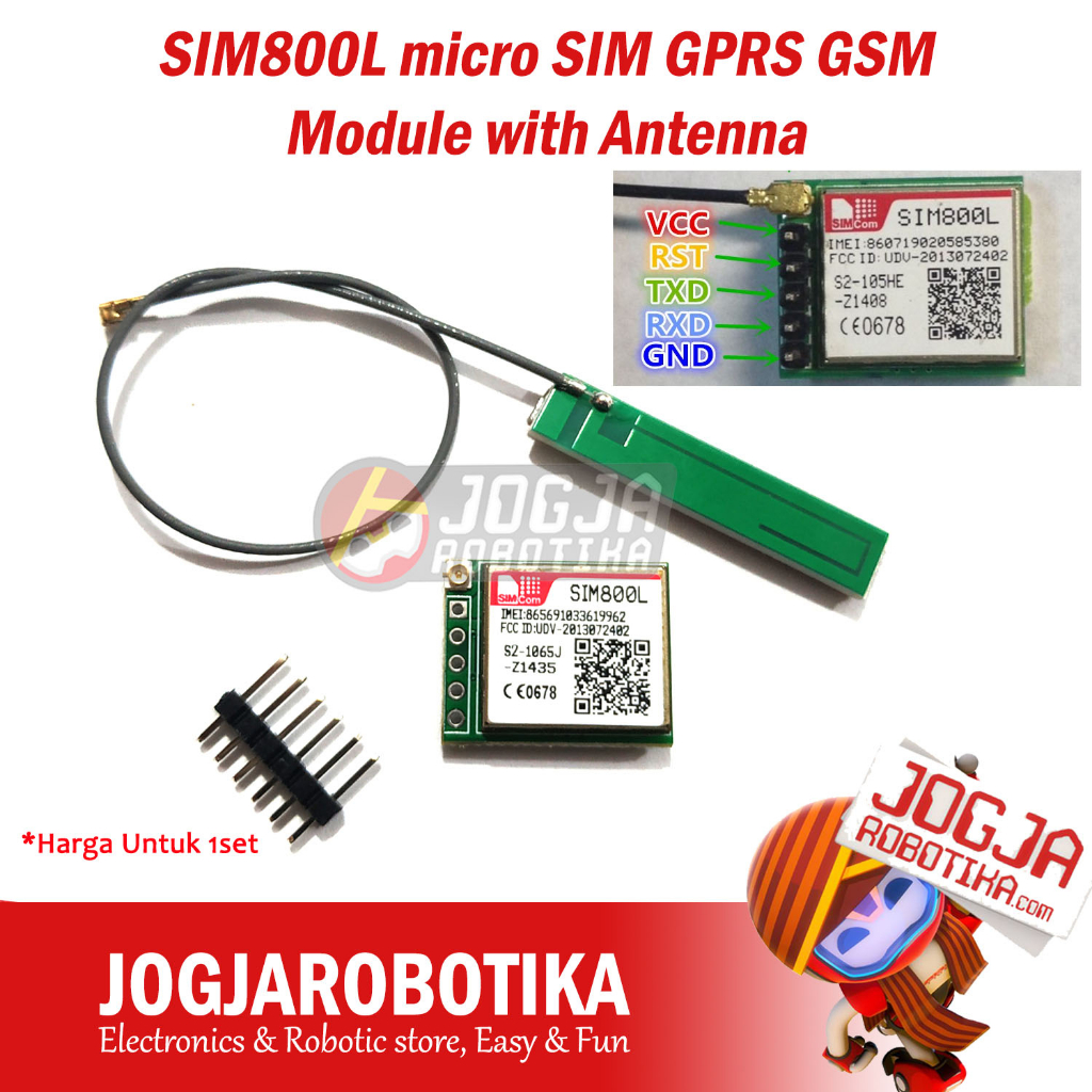 Jual SIM800L micro SIM GPRS GSM Module Plus Antenna | Shopee Indonesia