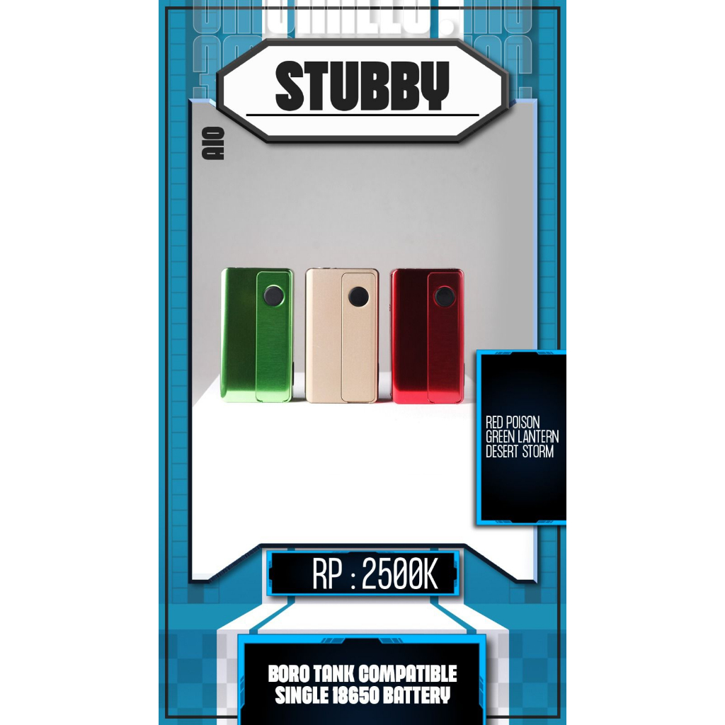 Jual Stubby Boro AIO 80w New Colors - TIFFANY OG | Shopee Indonesia