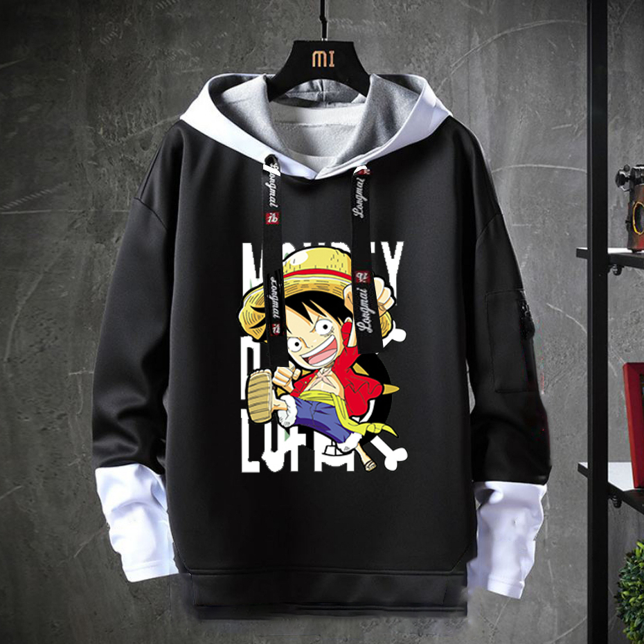 Jual Jaket Hoodie One Piece Luffy / Sweater Jaket Anime One Piece ...
