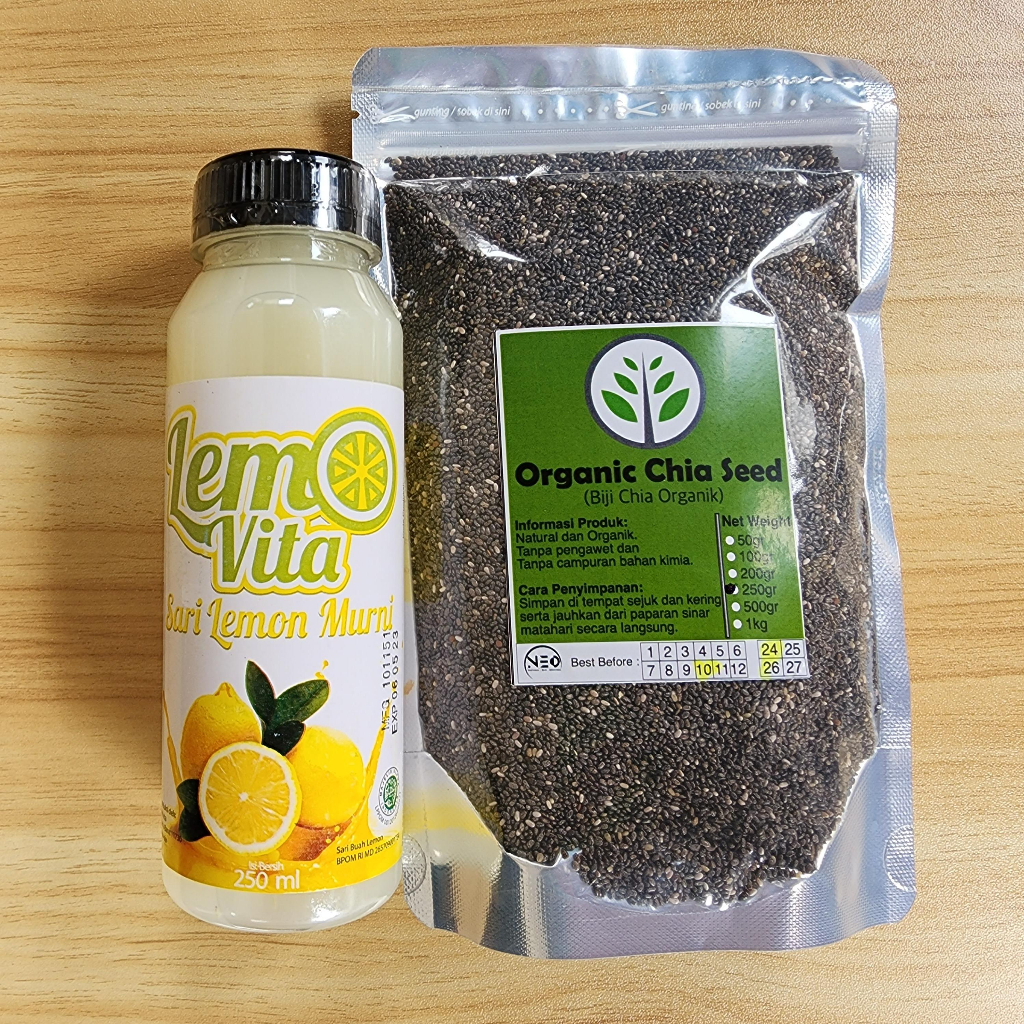 Jual Lemovita Sari Lemon 250ml+Organik Chia Seed 250gr (Pahe Neo 1 ...