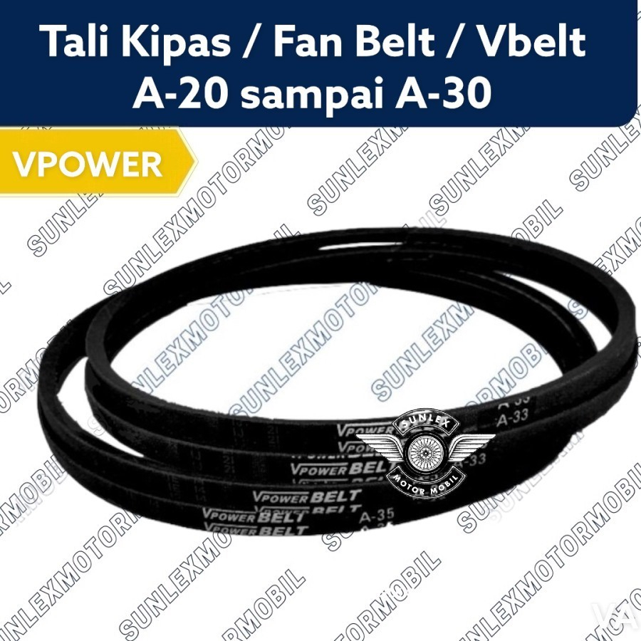 Jual FAN BELT A26 VBELT A26 TALI KIPAS TIPE A VPOWER A26 VPOWER MESIN ...