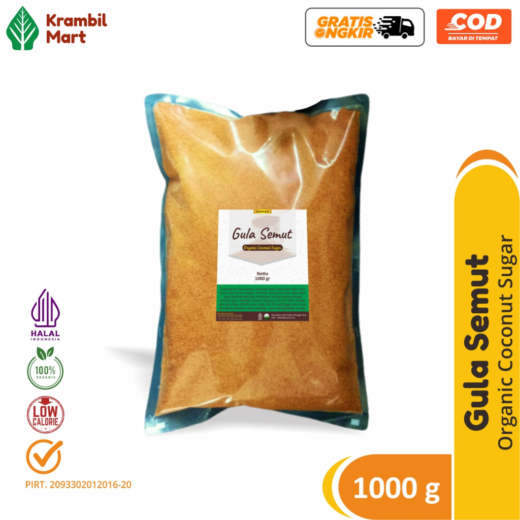 Jual Gula Semut Kelapa Organik Coconut Sugar Premium Kualitas Expor 1kg ...