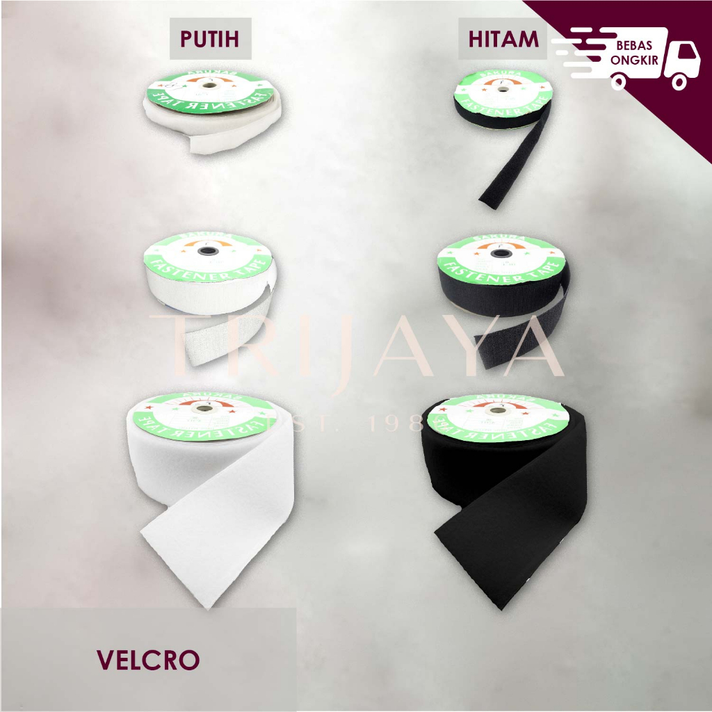 Jual Velcro Tape Perekat Prepet Strap Hitam Putih - Per Meter - Trijaya ...