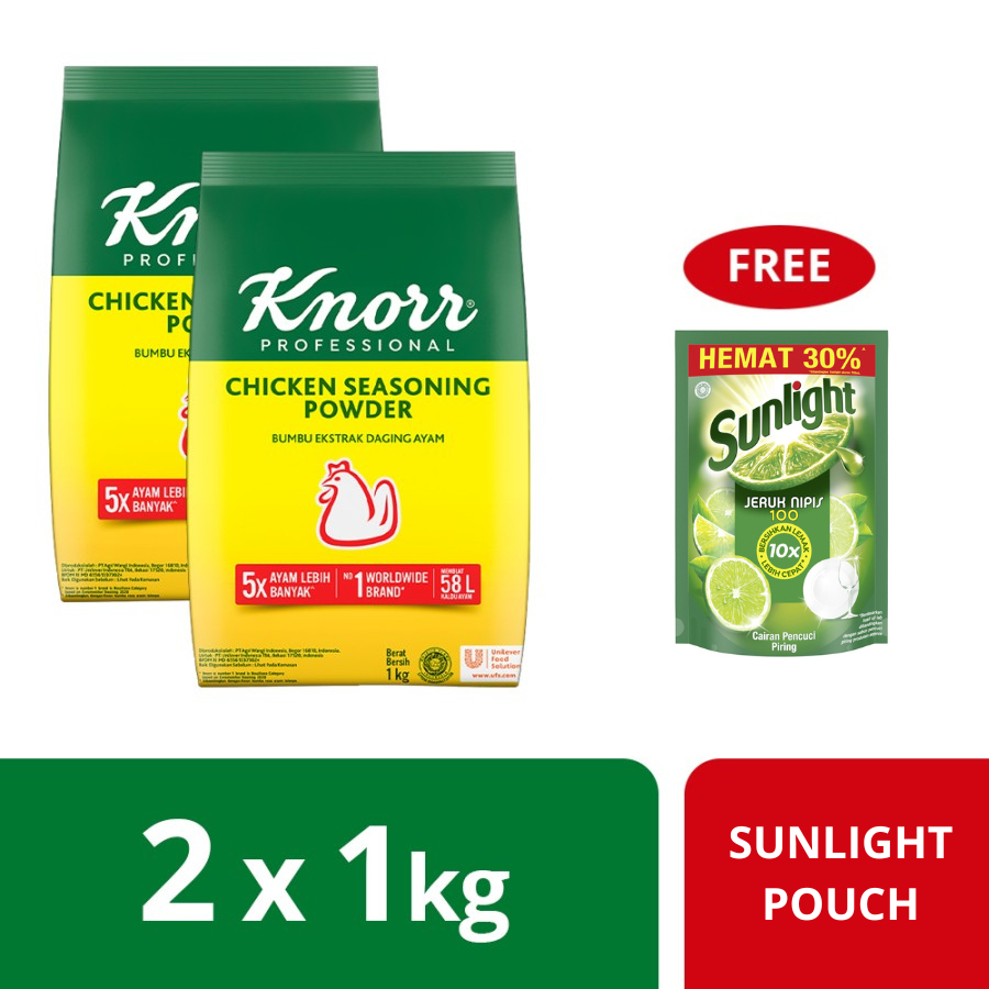 Jual Knorr Chicken Powder 1kg (X2) Free Sunlight Pouch | Shopee Indonesia