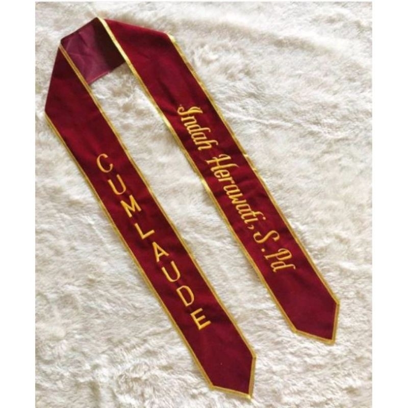 Jual SELEMPANG WISUDA BAHAN BLUDRU MODEL KALUNG LEHER KOSTUM BORDIR ...