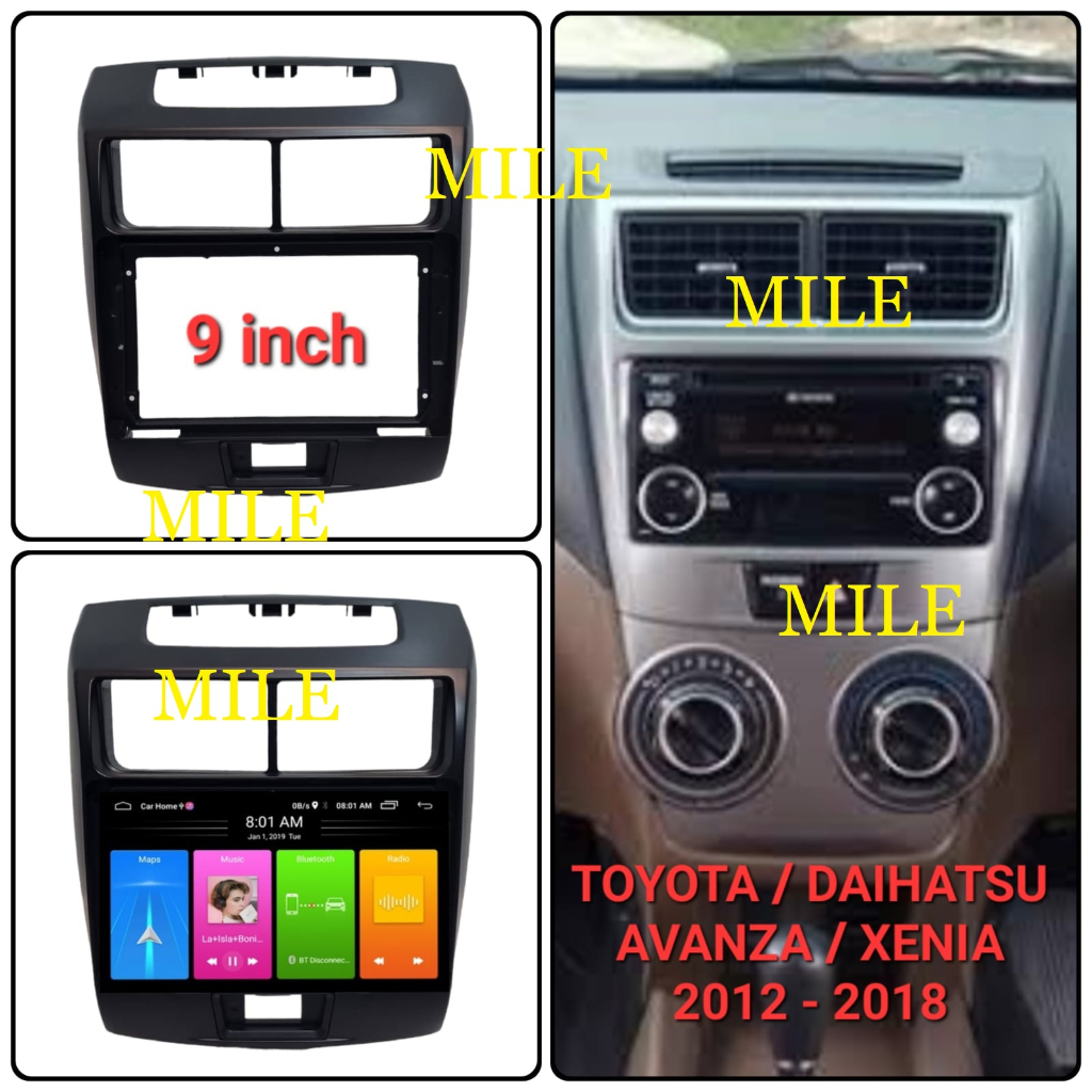 Jual frame android 9inch toyota avanza daihatsu xenia 2012-2018 ...