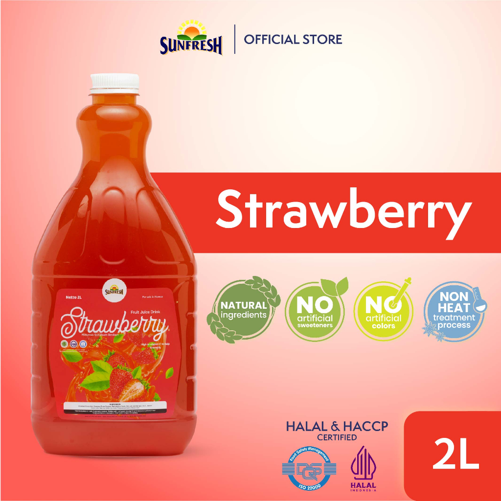 Jual Sunfresh Daily Strawberry Juice 2 Liter Mengandung Vitamin C - Jus ...
