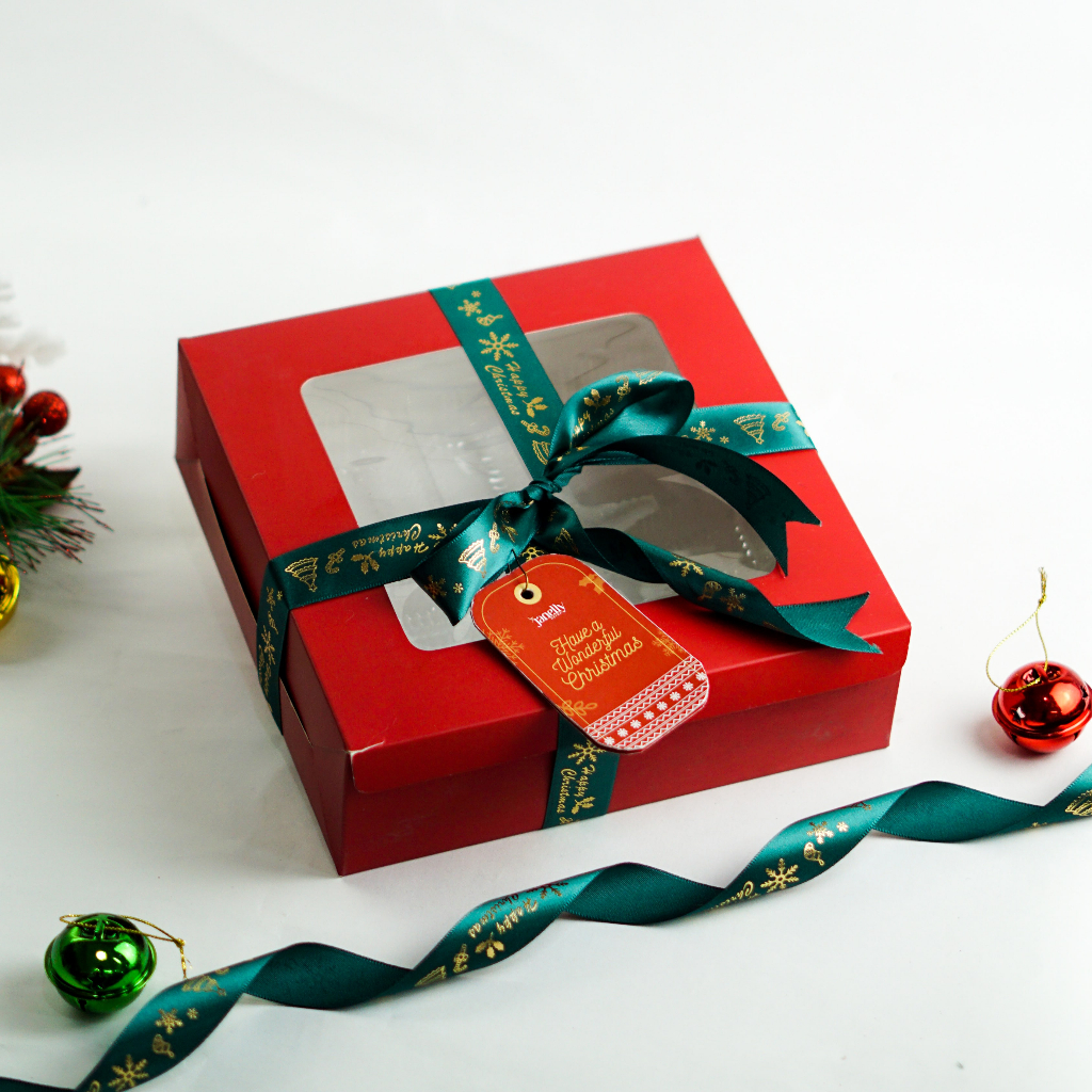 Jual Box Mika 22x22x7 cm / Kotak Mika Kue / Box Mika Kue / Box Kue ...