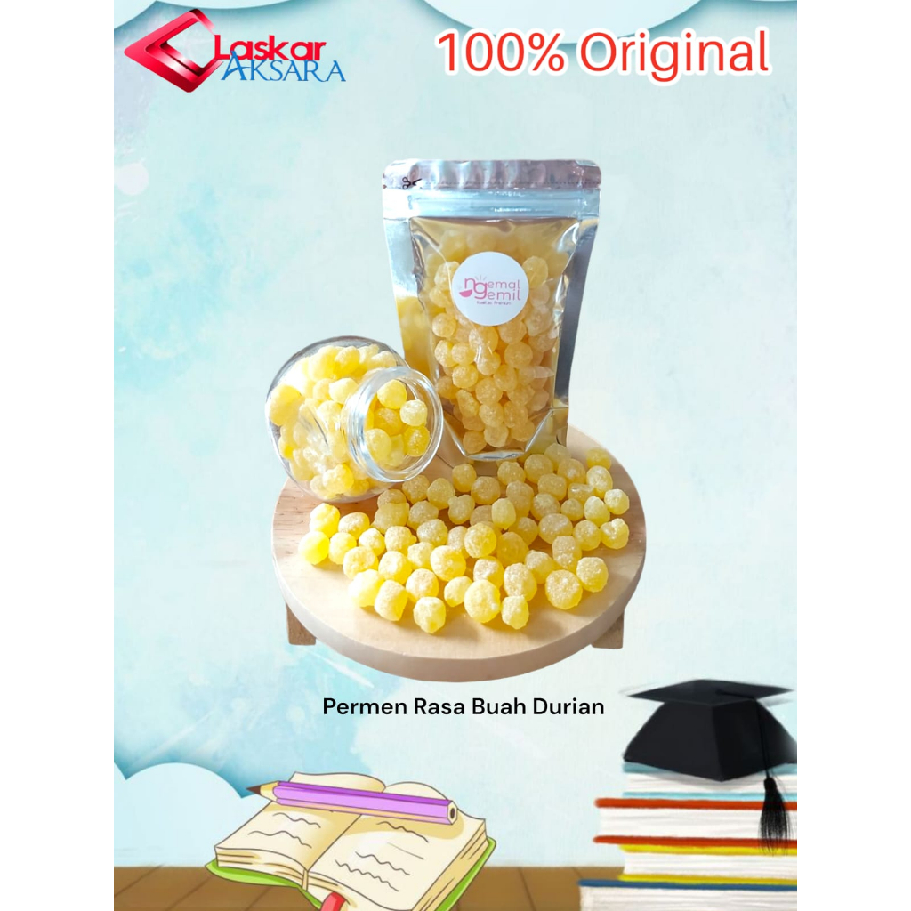 Jual Permen Rasa Buah Durian Tabur Gula / Premium | Shopee Indonesia