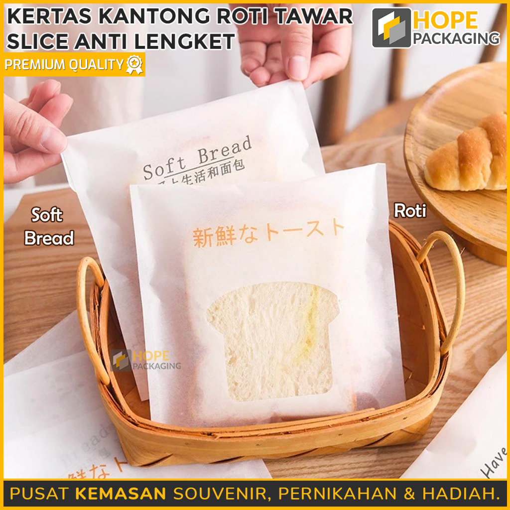 Jual [ ISI 5PCS ] Kertas Kantong Roti Tawar Slice Anti Lengket ...