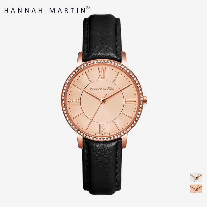 Jual HANNAH MARTIN Jam Tangan Wanita Kulit Angka Romawi Bergaya klasik ...