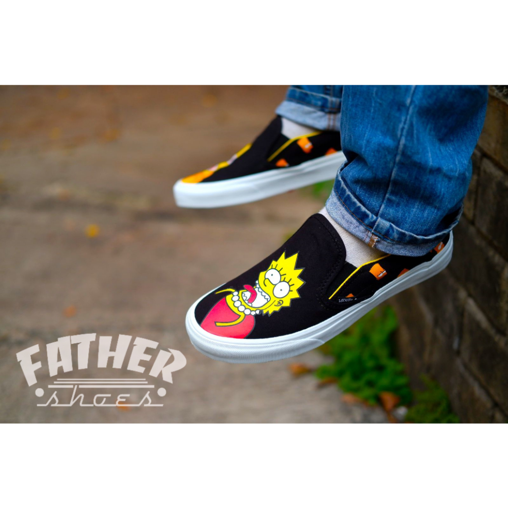 Jual Vans Slip On Simpsons Bart & Lisa | Shopee Indonesia