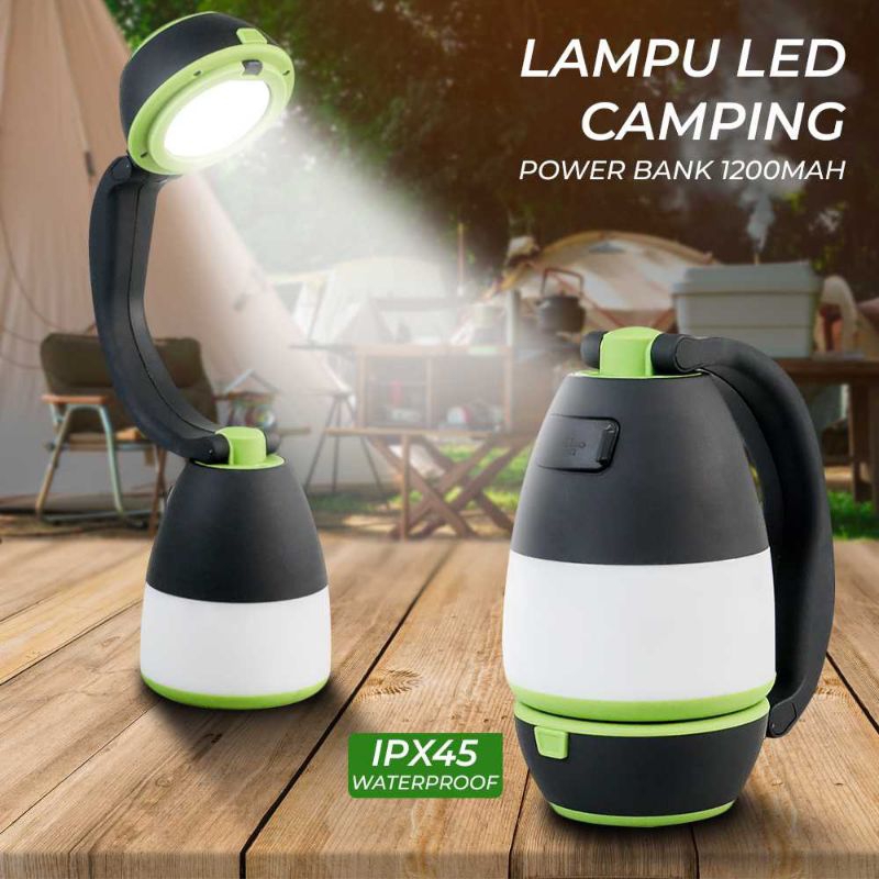 Jual Lampu LED Camping Power Bank IPX45 Natural White 1200mAh | Shopee ...