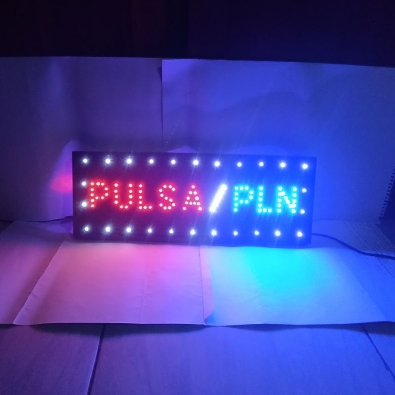 Jual LAMPU TULISAN pulsa/pln led sign | Shopee Indonesia