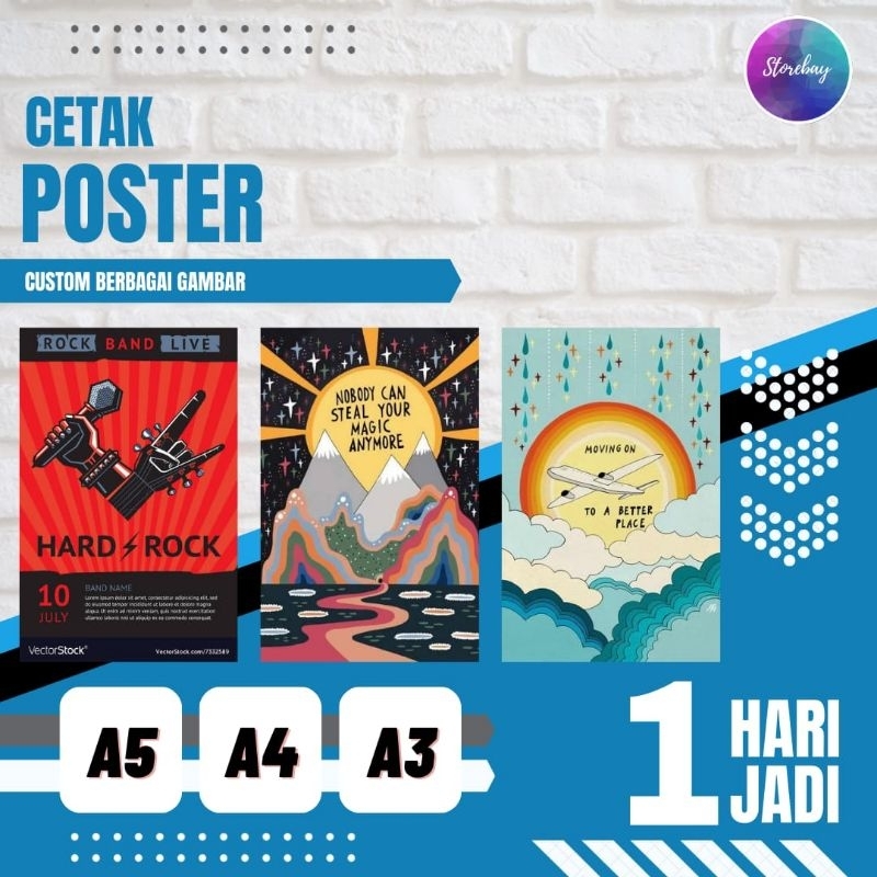 Jual CETAK POSTER CUSTOM - Cetak Poster Custom Bebas Desain Ukuran A3 ...