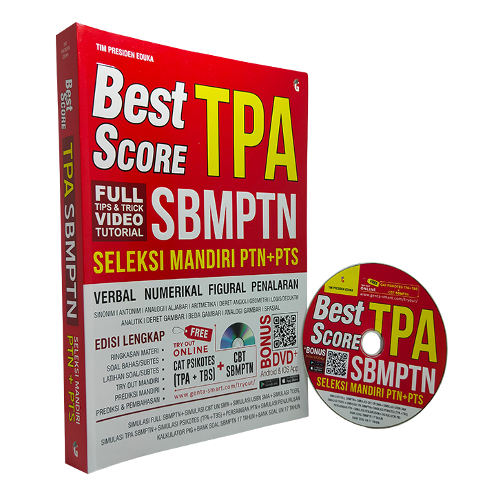 Jual BUKU TEST PSIKOTES - BEST SCORE TPA SBMPTN SELEKSI MANDIRI PTN+PTS ...