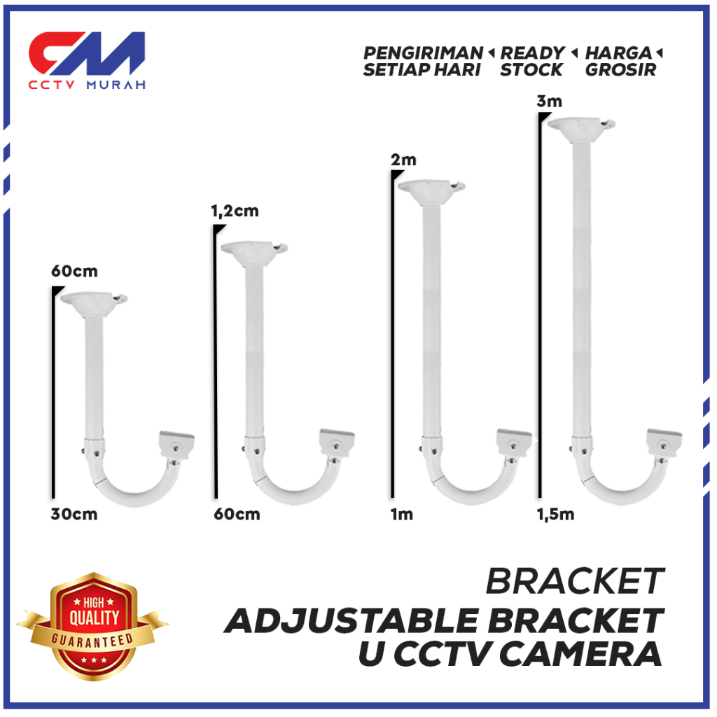 Jual Adjustable Bracket Tiang U CCTV Camera Ukuran Bisa Disesuaikan ...