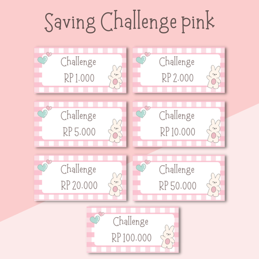 Jual (1SET) STICKER SAVING CHALLENGE MENABUNG ASYIK TARGET NABUNG ...