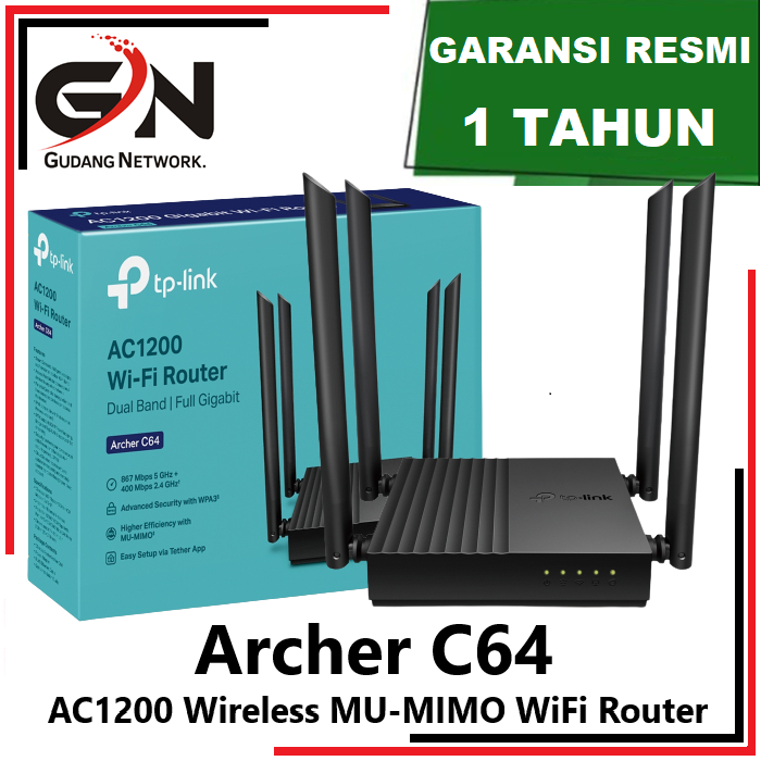 Jual Tp-link Archer C64 AC1200 Wireless MU-MIMO WiFi Router | Shopee ...