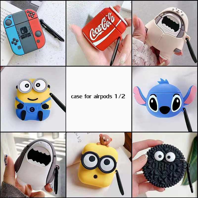 Jual Casing Silikon Motif Kartun Untuk AirPods 1 2 Inpods 12 Cover Air ...