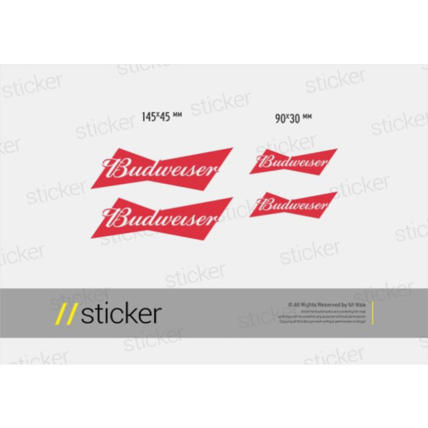 Jual STIKER CUTTING STICKER Budweiser FREEE CUSTOM DESAIN | Shopee ...