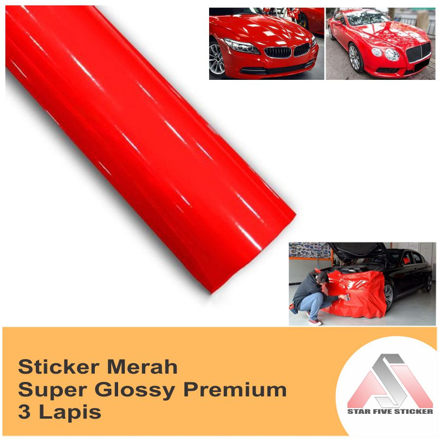 Jual Sticker Stiker Skotlet Motor Merah Ferrari Super Glossy Gloss ...