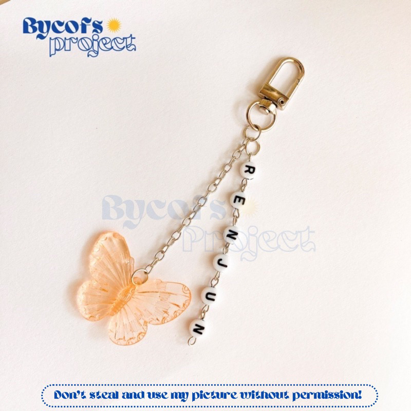 Jual CUSTOM KEYCHAIN AESTHETIC [KODE: BUTTERFLY] | Shopee Indonesia