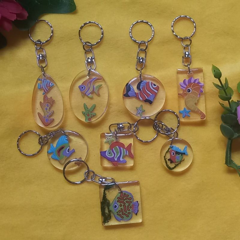 Jual gantungan kunci animasi hewan laut | gatungan kunci serangga ...