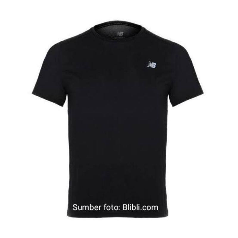 Jual New Balance NB Accelerate SS Tee Original Black Hitam Kaos Dri Fit ...