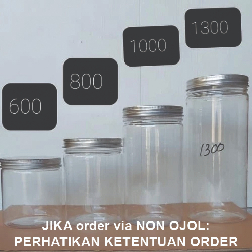 Jual Toples Tabung Silinder - Toples Jar Plastik 1000 ml Tutup ALUMINIUM | Shopee Indonesia