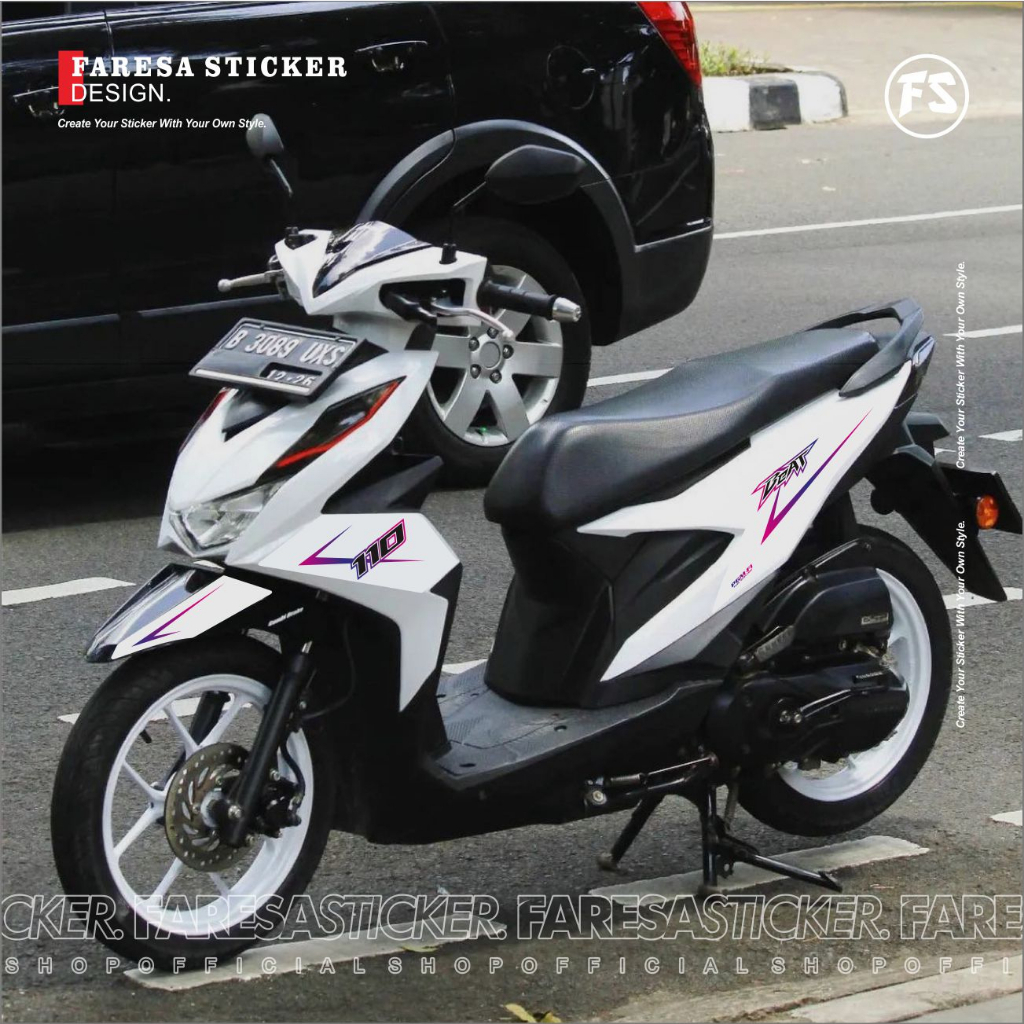 Jual F12 Striping Variasi HONDA BEAT NEW 2019-2023 | Striping Printing ...