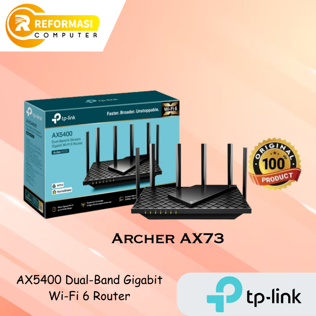 Jual Tp-link Archer AX73 AX5400 WiFi 6 Wireless Router Tplink AX 73 AX 5400 | Shopee Indonesia