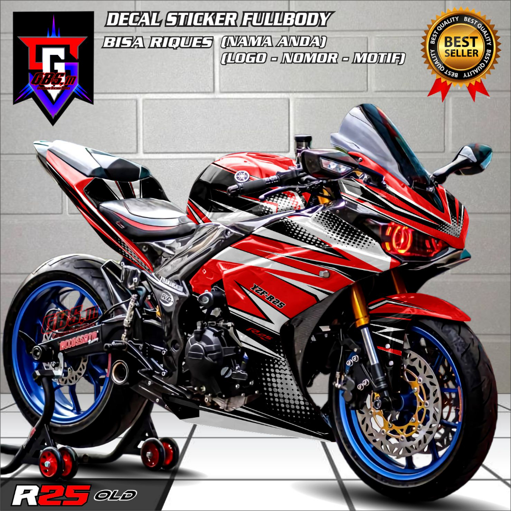 Jual Decal Variasi R25 OLD - Stiker Yamaha R25 OLD Fullbody Racing ...