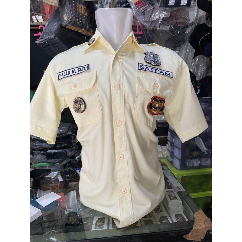 Jual mssashop baju pdh Pdl Satpam Pdl Krem Baju Seragam Security Cream Pdl Coklat Krem Satpam ...